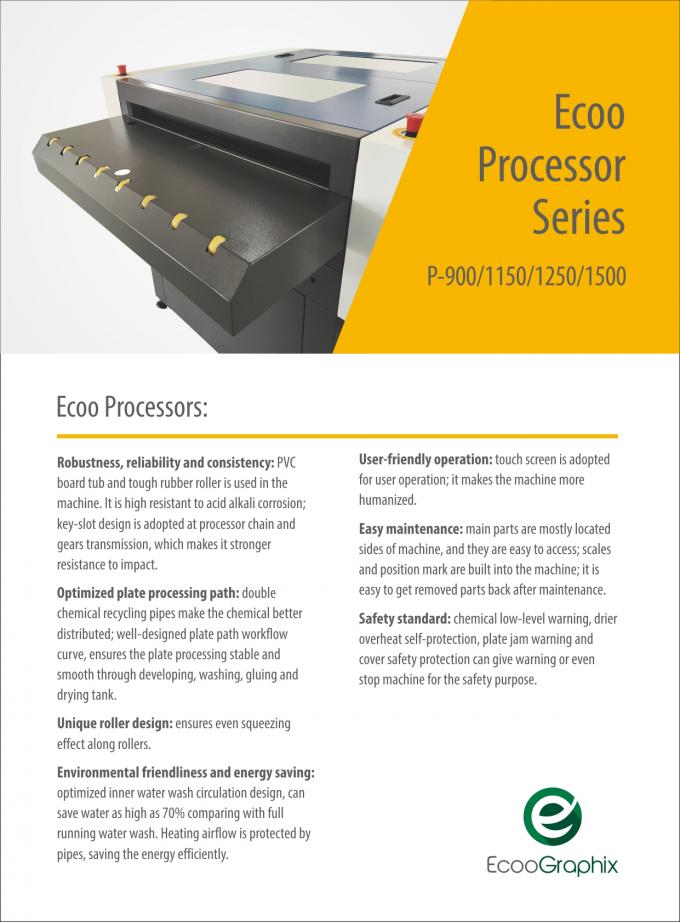 PLC Control Wide Format Thermal CTP Plate Processor