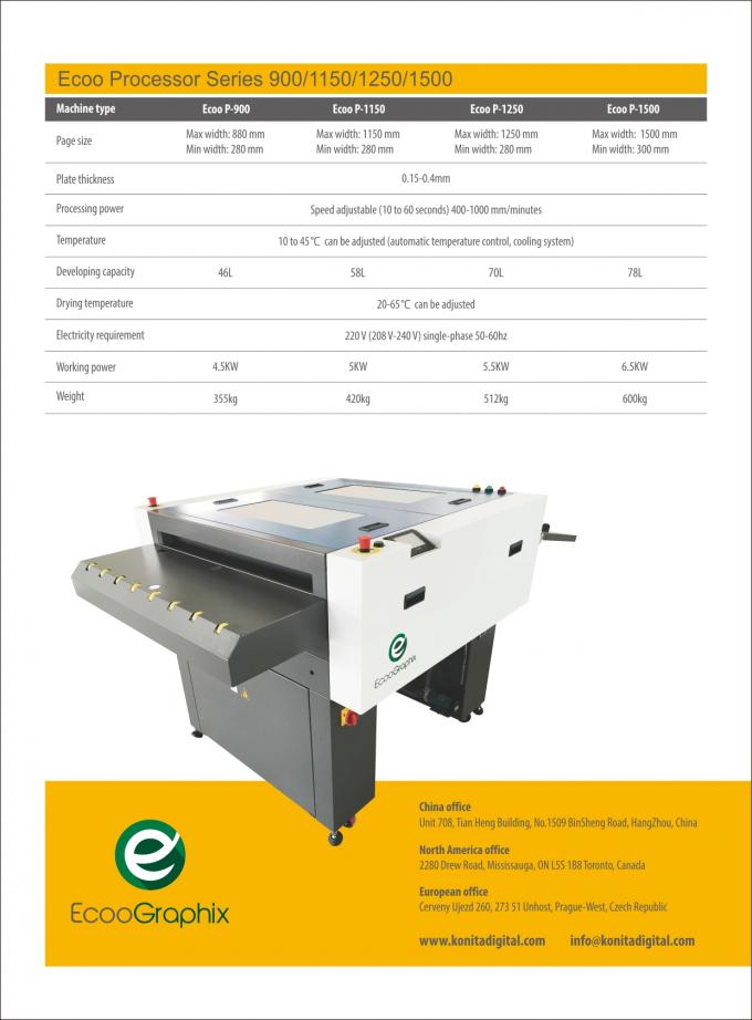 Environmental Friendly Automatic CTP Plate Processor